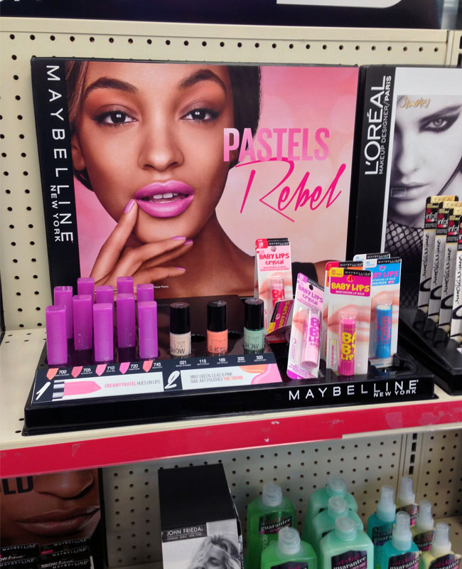 Popon | Image Gallery | Maybelline Pastels Rebel Shelf Display