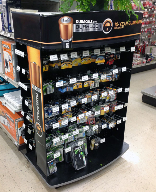 Popon | Image Gallery | Duracell Duralock End Cap Display