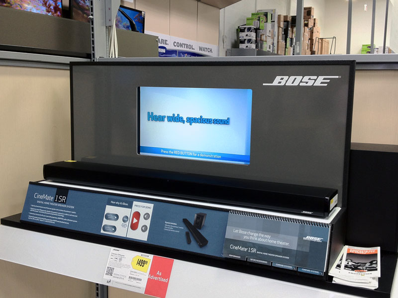 Popon | Image Gallery | Bose Cinemate Interactive Shelf Display