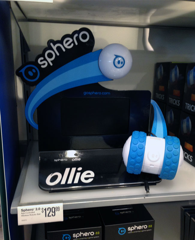 Popon | Image Gallery | Sphero Ollie Interactive Shelf Display