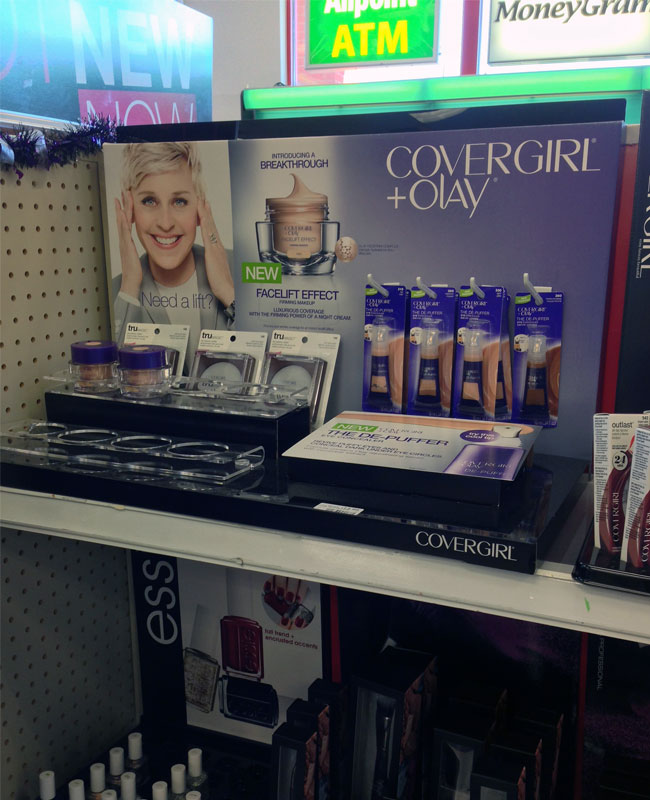 Popon | Image Gallery | Covergirl Olay Facelift Effect Shelf Display