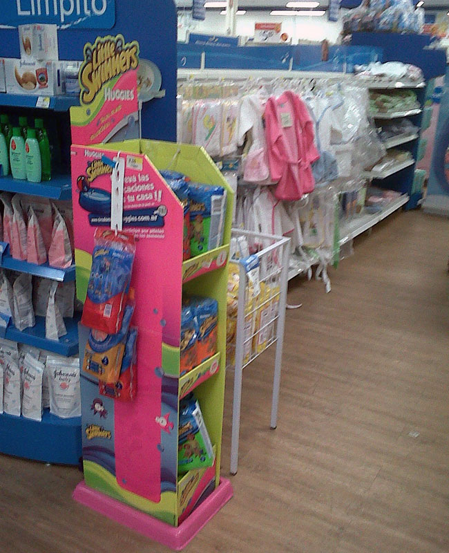 Popon | Image Gallery | Huggies Little Swimmers Pop Up Rack Floor Display