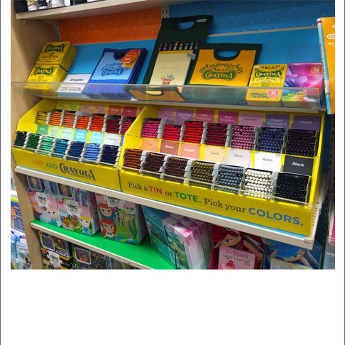 Popon | Image Gallery | Crayola Pick Your Colors Shelf Displays
