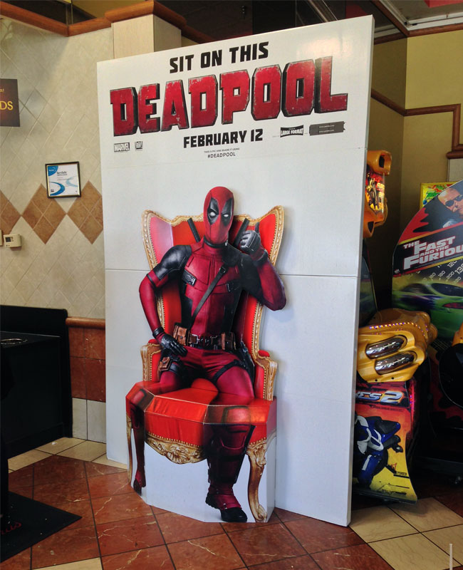 Popon | Image Gallery | Deadpool Sit On This Movie Display