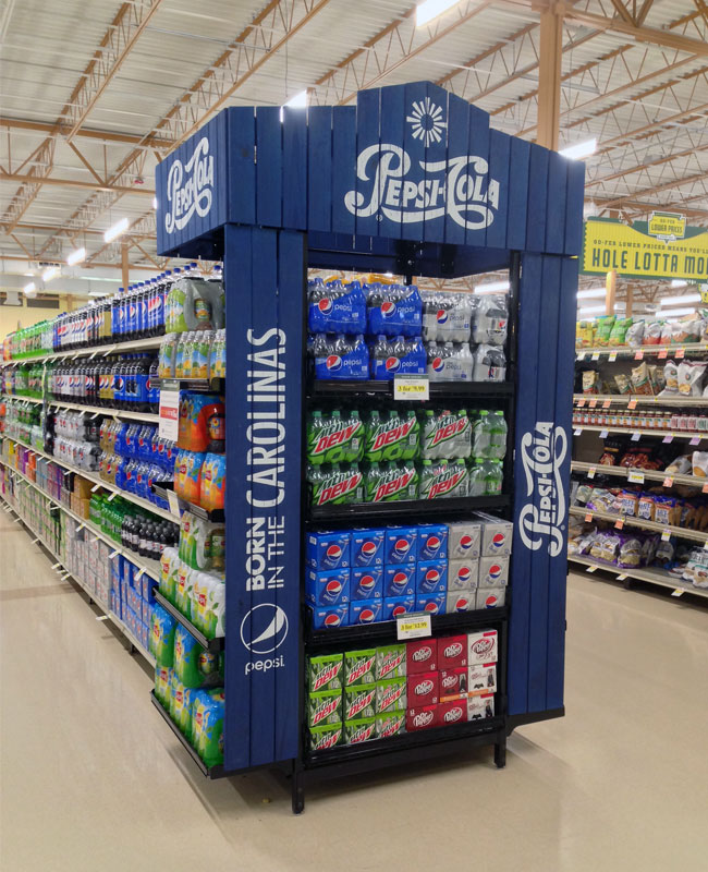 Popon | Image Gallery | Pepsi-Cola Born In Carolinas End Cap