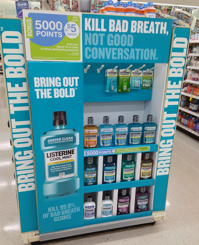 Popon | Image Gallery | Listerine Bring Out The Bold End Cap Display