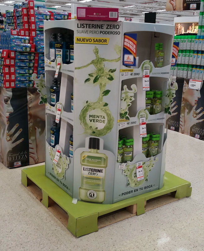 Popon | Image Gallery | Menta Verde Listerine Pallet Display