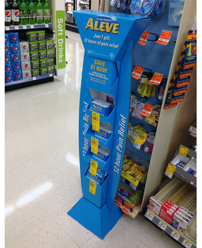 Popon | Image Gallery | Aleve Just 1 Pill Tower Display