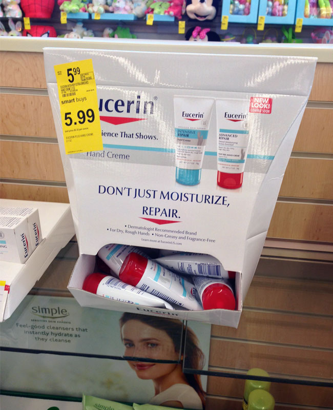 Popon | Image Gallery | Eucerin Repair Shelf Display