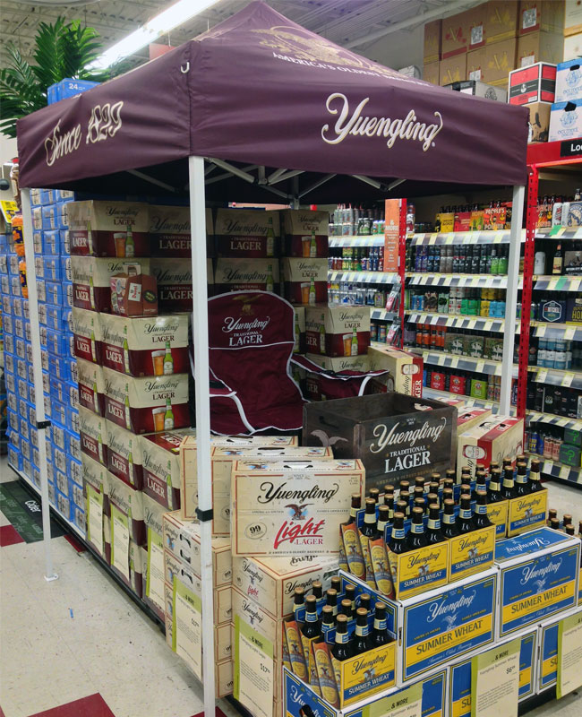Popon | Image Gallery | Yuengling Stacker Pop Up Display