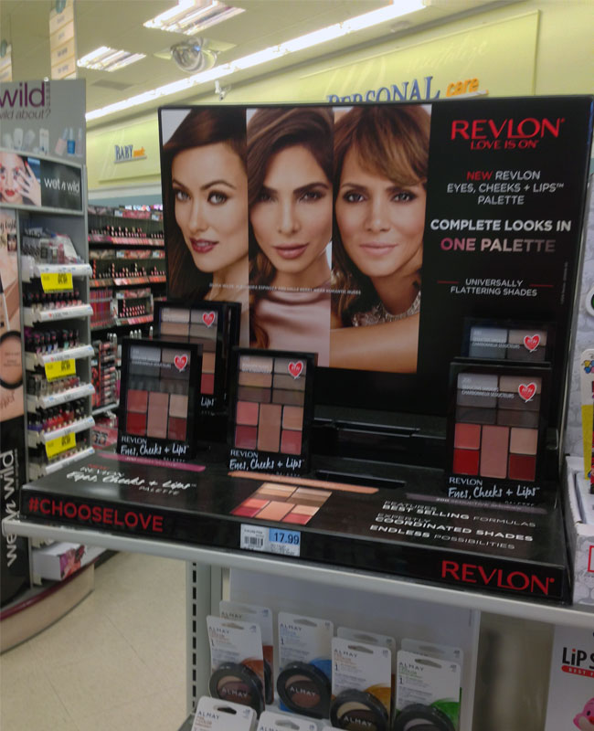 Popon | Image Gallery | In One Palette Revlon Shelf Display