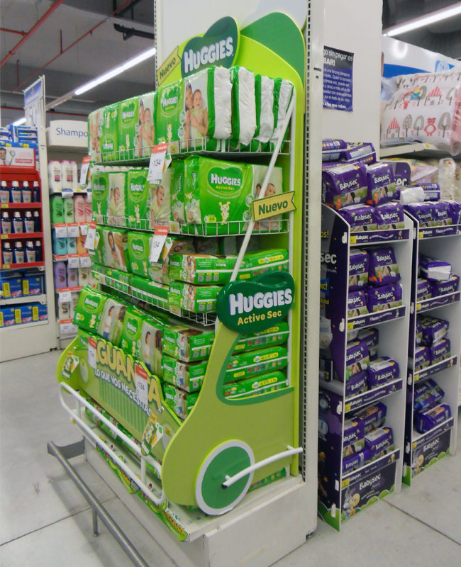 Popon | Image Gallery | Huggies Active Sec End Cap Display