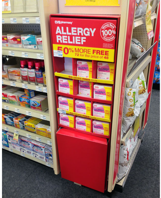 Popon | Image Gallery | CVS Allergy Relief Side Kick Display