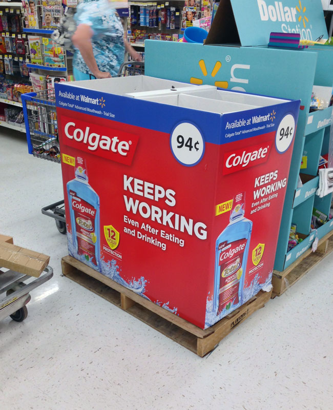 Popon | Image Gallery | Keeps Working Colgate Bin Display
