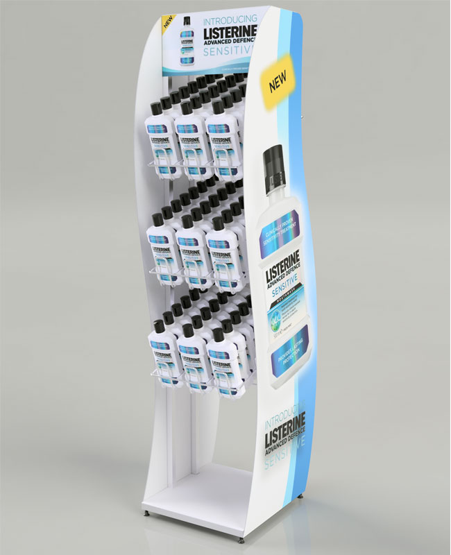 Popon | Image Gallery | Listerine Sensitive Floor Display