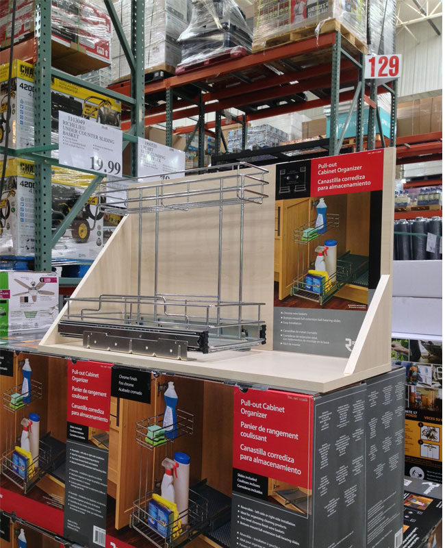 Popon | Image Gallery | Richelieu Pull-Out Demo Pallet Display