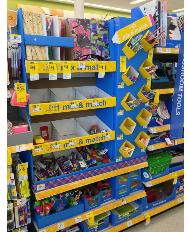 Popon | Image Gallery | Mix And Match Inline School Supplies Display