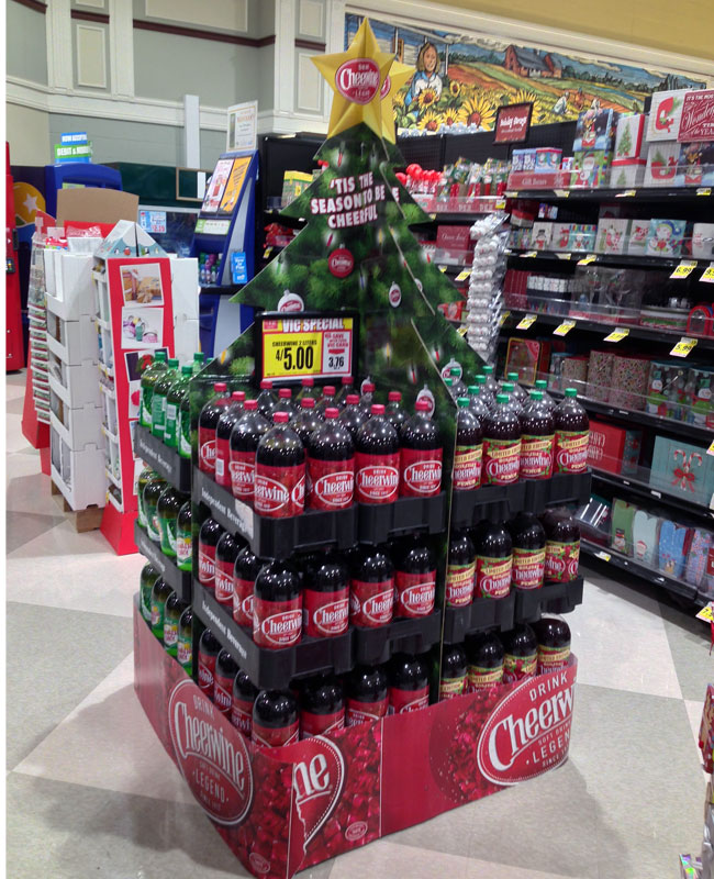 Popon | Image Gallery | Cheerwine Holiday Tree Stacker Display