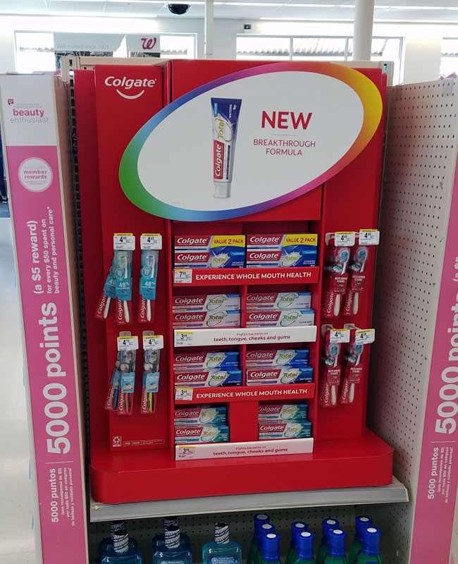 Popon | Image Gallery | Colgate Total Value Pack End Cap Display