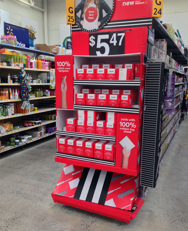 Popon | Image Gallery | Just Cotton End Cap Display