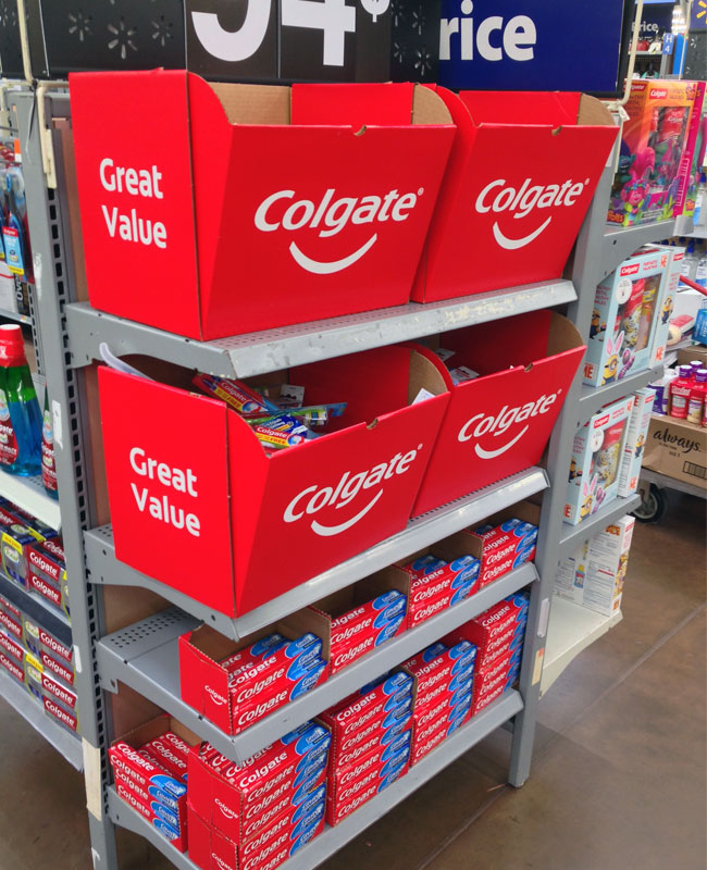 Popon | Image Gallery | Colgate Cut Case Dump Bin End Cap