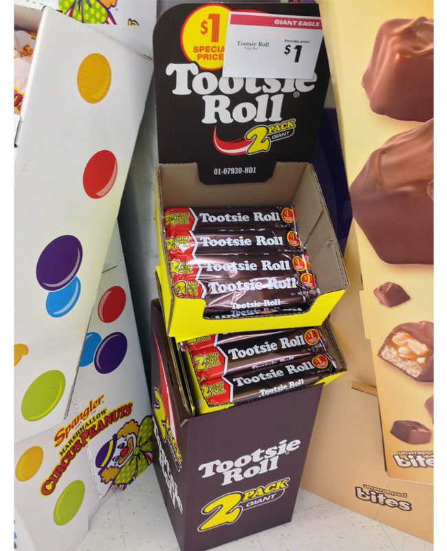 Popon | Image Gallery | Tootsie Roll 2 Pack Floor Display