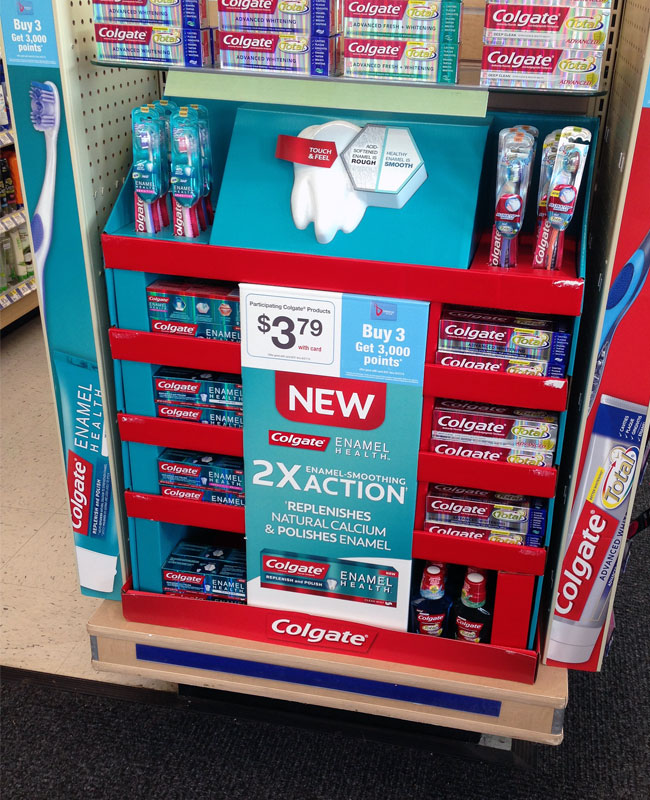 Popon | Image Gallery | Colgate Natural Calcium End Cap Display