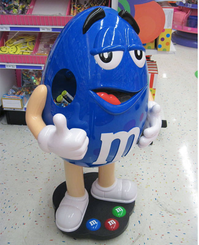 Popon | Image Gallery | Blue M and M Dump Bin Display