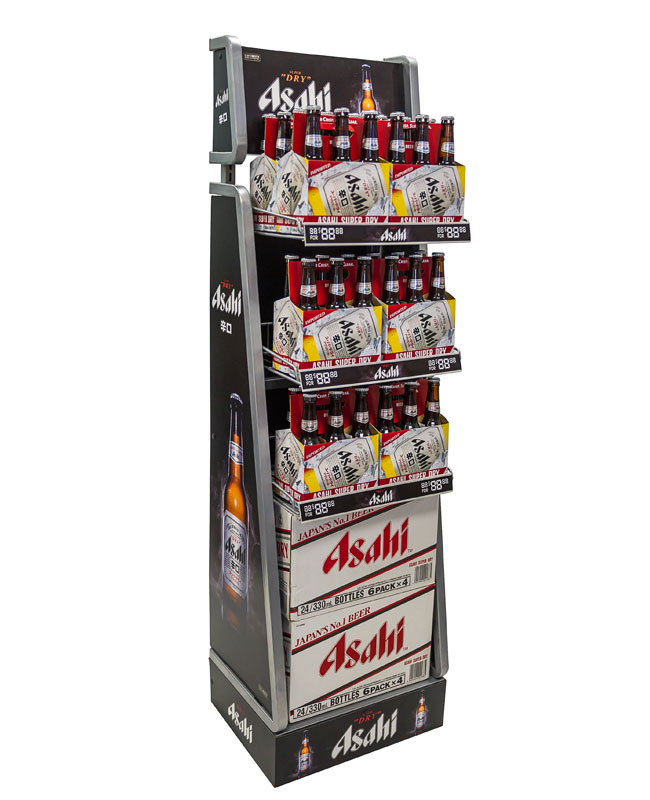 Popon | Image Gallery | Asahi Case Stacker Floor Display