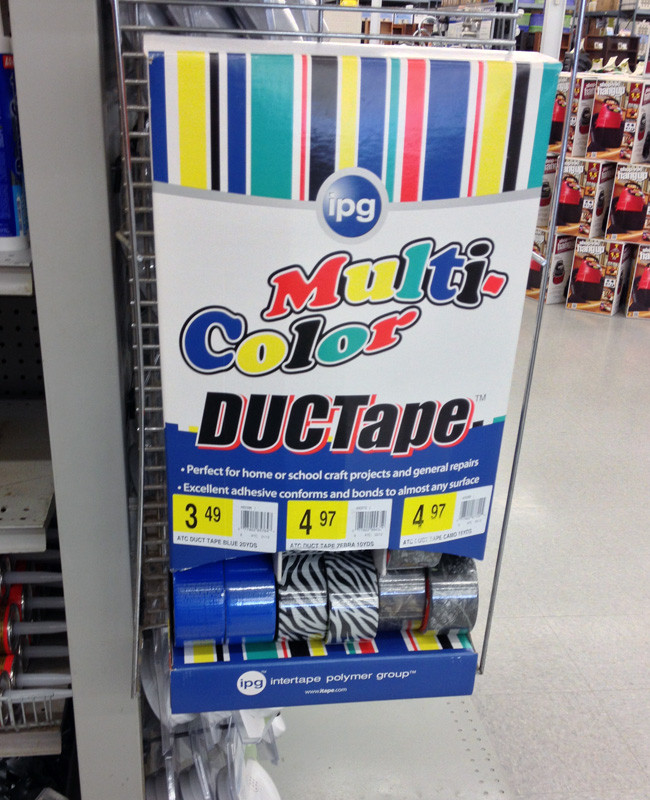 Popon | Image Gallery | ipg Multi-Color Duct Tape Side Kick Display