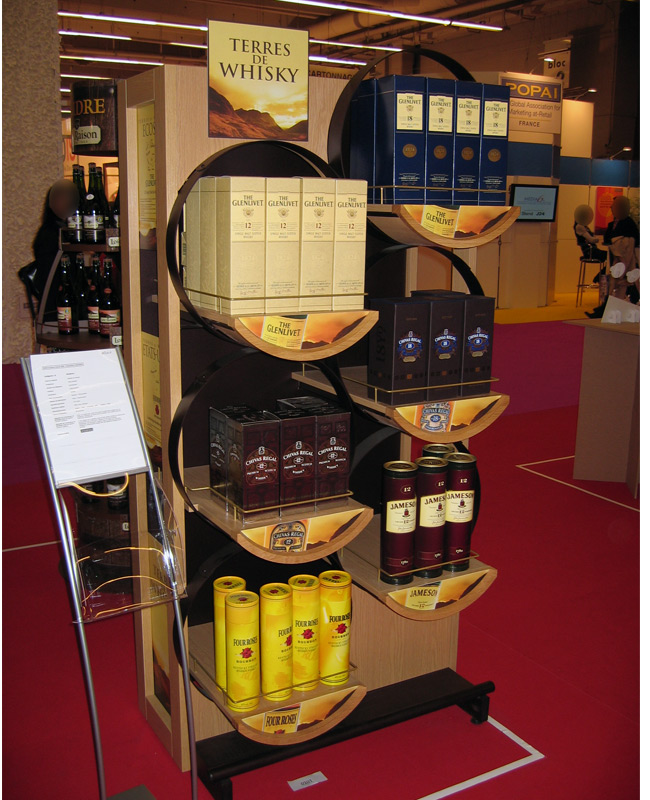 Popon | Image Gallery | Terres De Whiskey Floor Stand Display