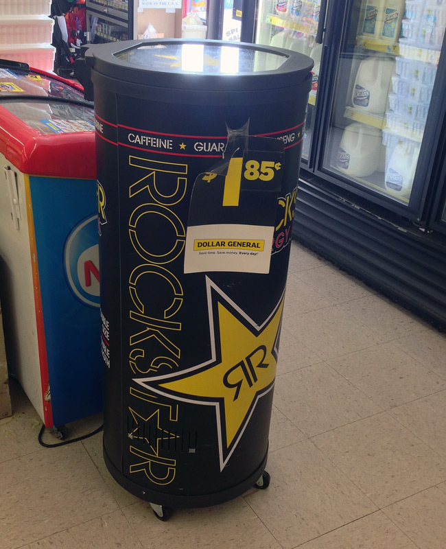 Popon | Image Gallery | Rockstar Energy Drink Rolling Cooler Display