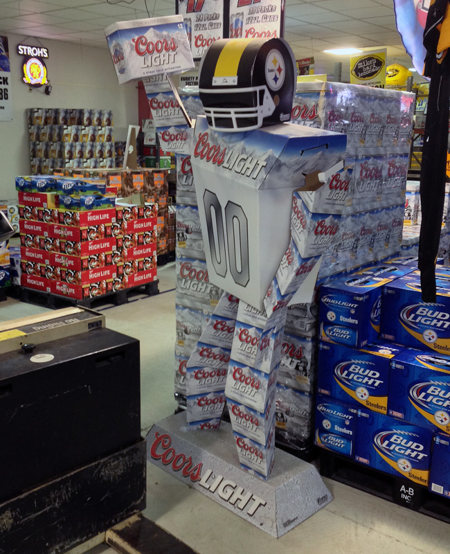 Popon | Image Gallery | Coors Light Football Player Floor Display
