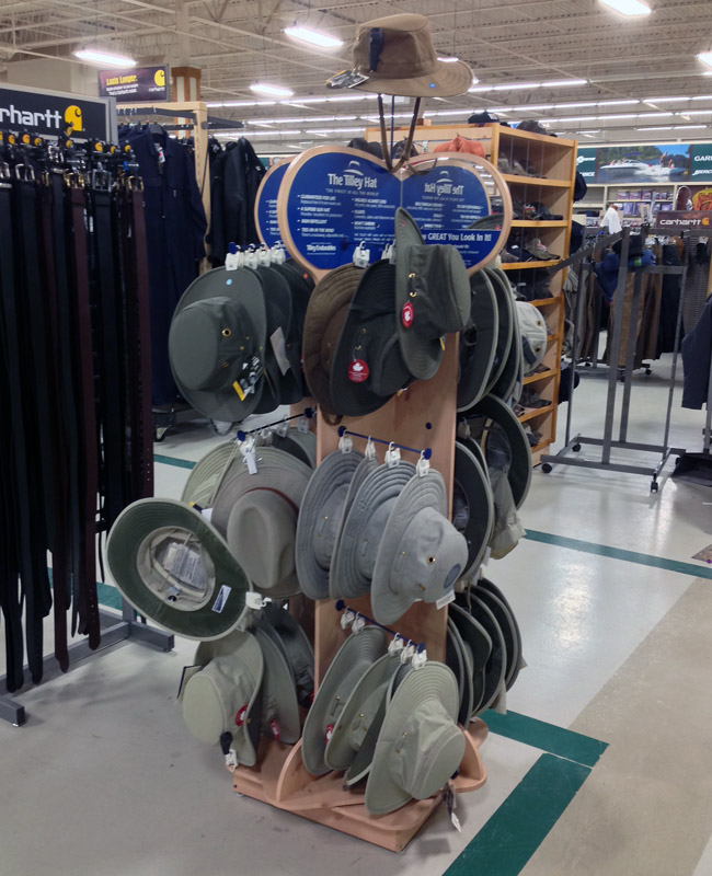 Popon | Image Gallery | The Tilley Hat Floor Display