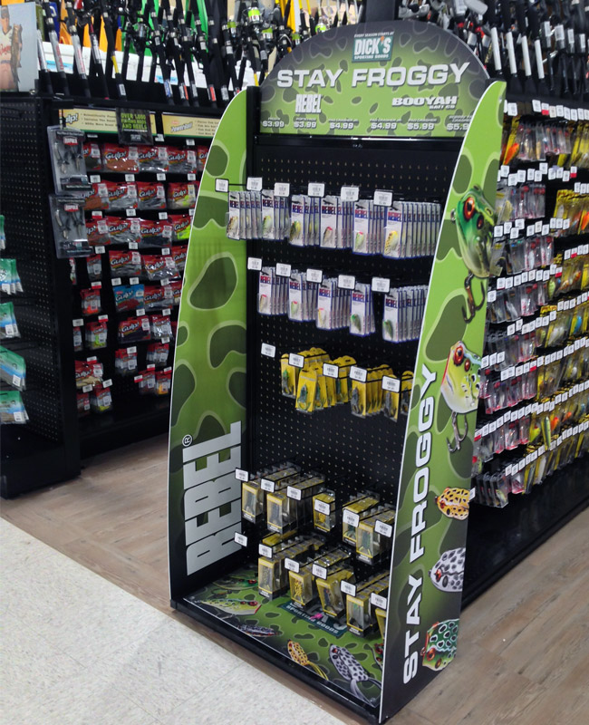 Popon | Image Gallery | Rebel Stay Froggy End Cap Display