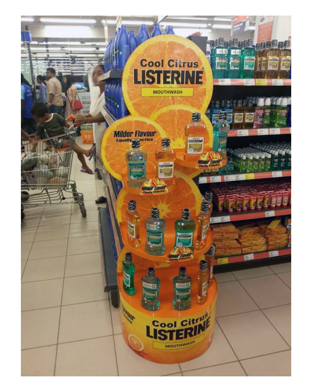 Popon | Image Gallery | Listerine Cool Citrus Orange Floor Display